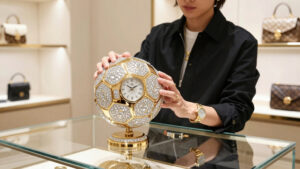 Louis Vuitton Offers a Soccer Ball-Shaped Gold and Diamond Clock as ...